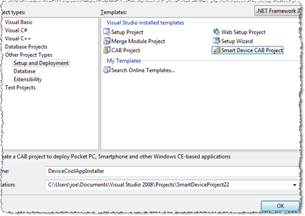 Mobile PractiCEs: How to create a windows mobile (Smart Device) .Cab installer
